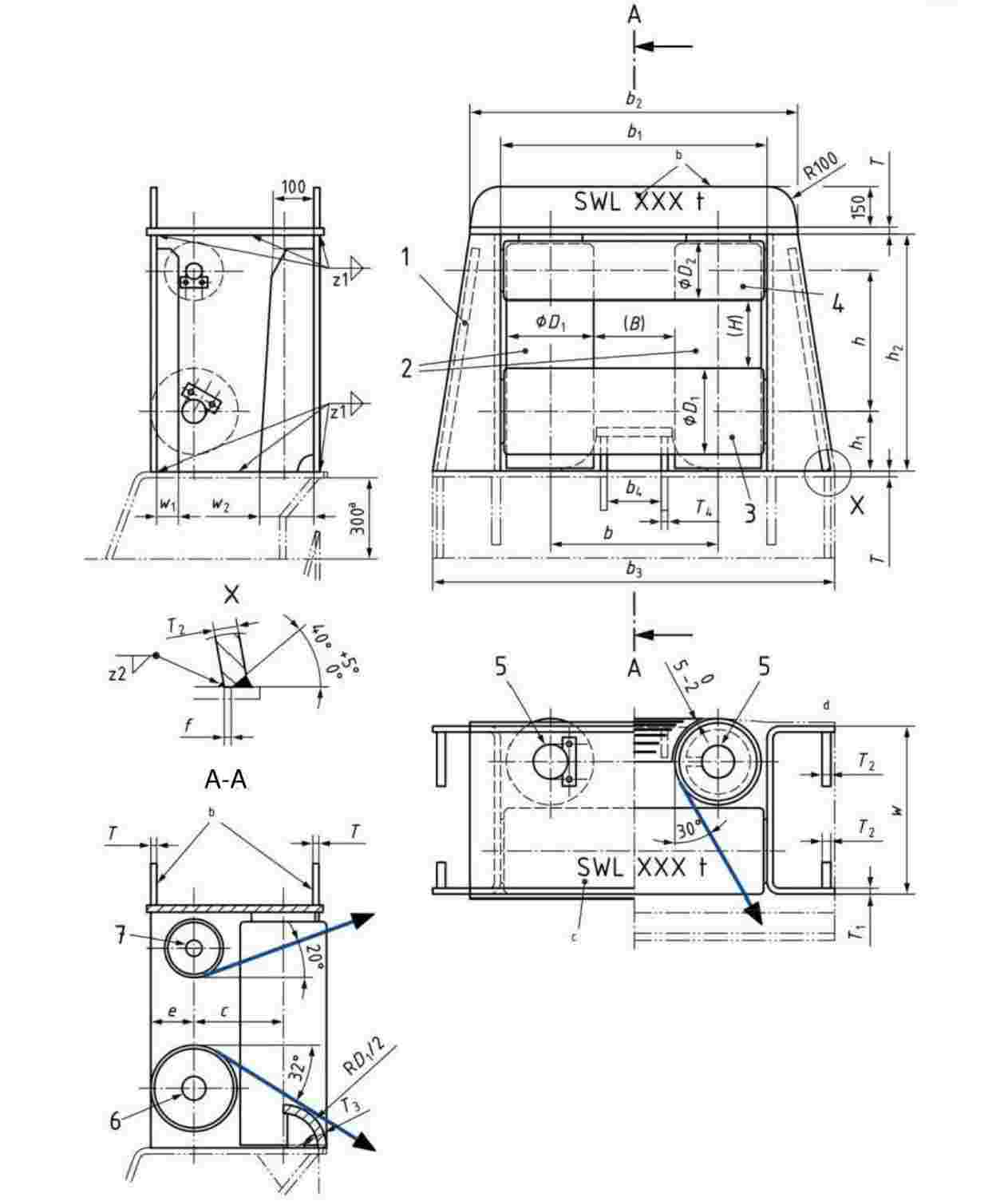 ISO 13733:2020 Roller Fairlead with Upper Roller - Boomarine