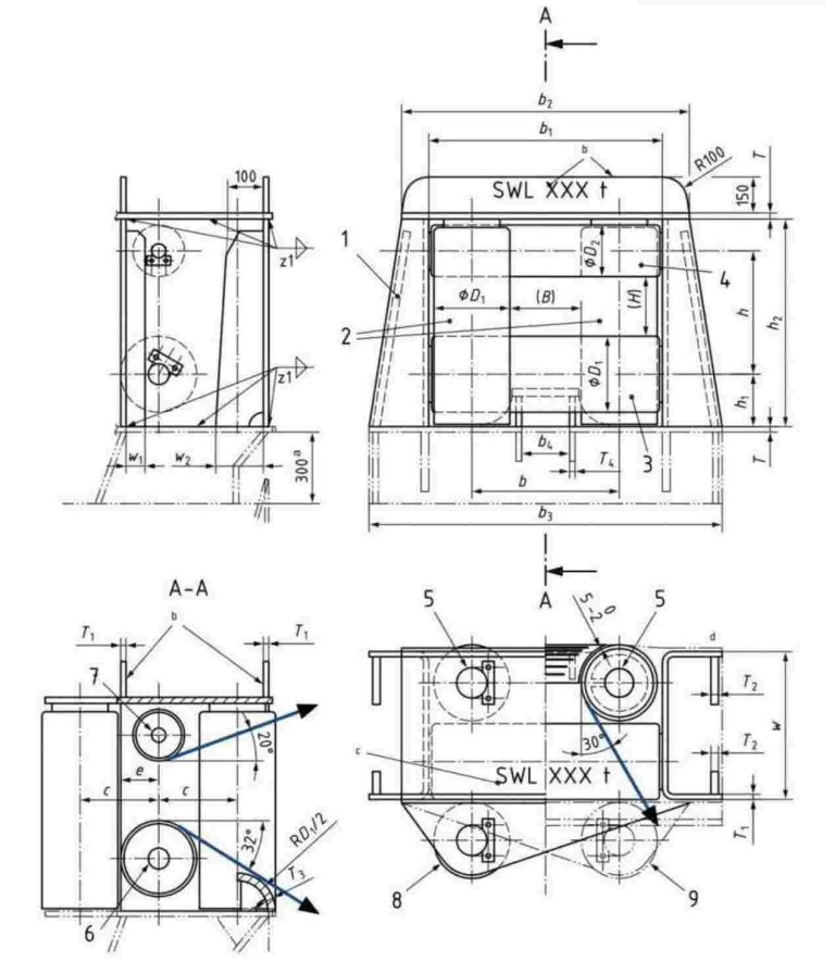 ISO 13733:2020 Roller Fairlead with Upper Roller - Boomarine